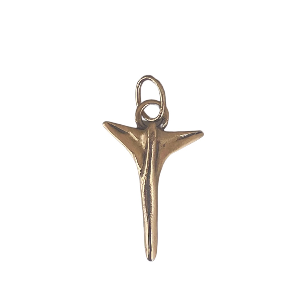 Fishbone Amuleto 14K Gold SOLO Pendant - ROQUE designs